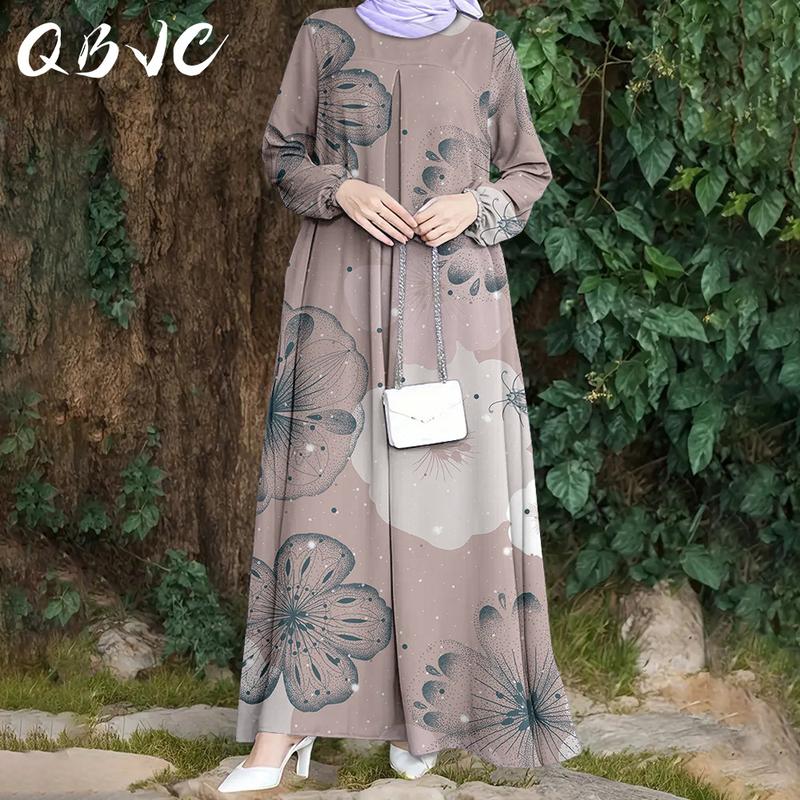 Muslim women's robe, qbvc, loose and casual, unique printed design ...