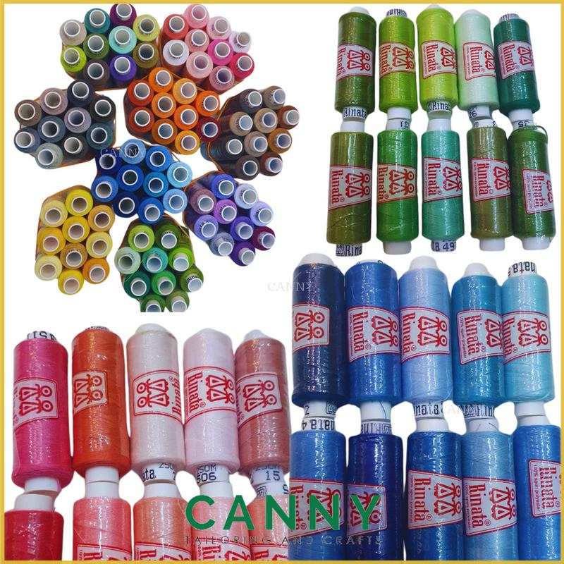 10 rolls , 250Meter Quality Thread Rinata Brand (10 rolls) / Benang ...