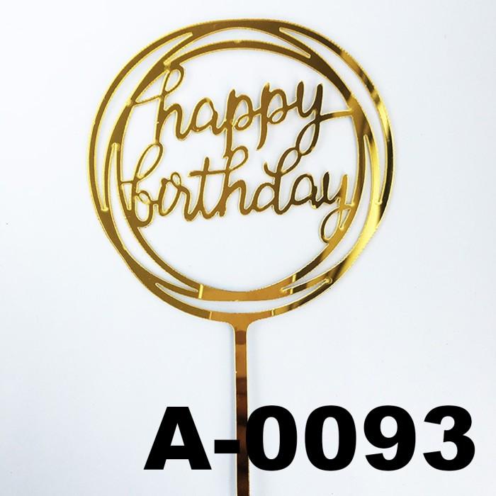 Cake Birthday Topper Kue Akrilik Happy Ulang Tahun Tusukan - Shop ...