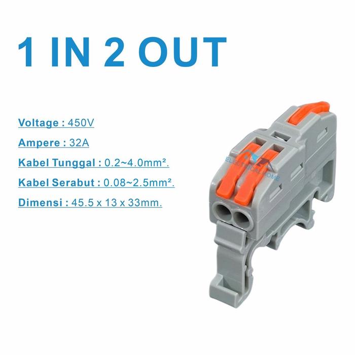 Jual Connector Q Compact Lever Cage Terminal Block / KONEKTOR KABEL DIN ...