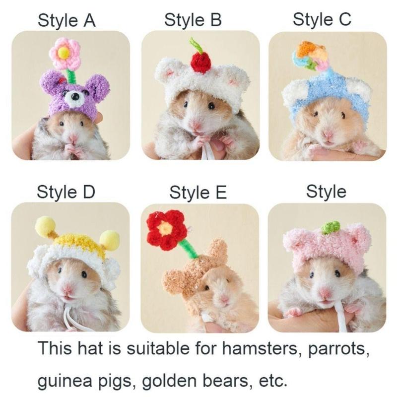 Topi Bulu Hamster, Topi Haiwan Peliharaan Mini Hiasan Boleh Laras, Topi ...