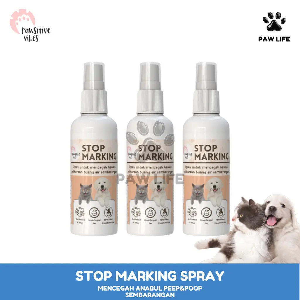 PL Pawsitive Vibes Stop Marking Spray 120ml Pengusir Kucing Liar Tidak ...