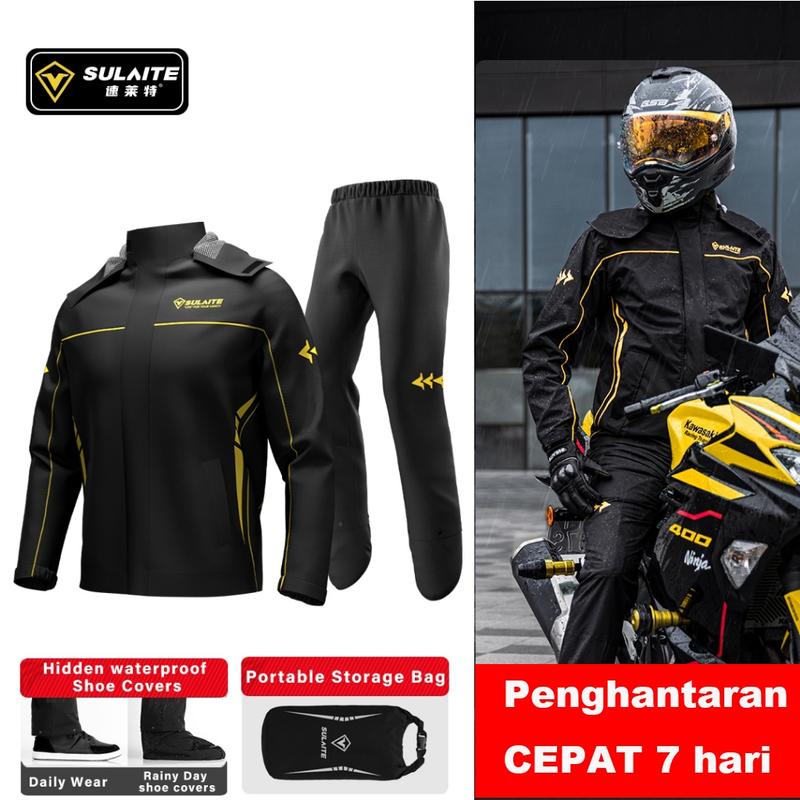 Sulaite raincoat motorcycle waterproof split riding men wome - TikTok ...
