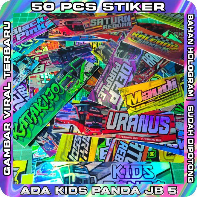 50 STIKER BUS BASURI HOLOGRAM PANJANG - Shop | Tokopedia