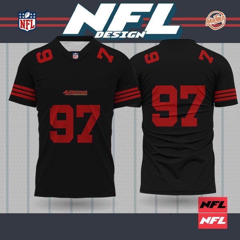 Jersi Ragbi Premium, NFL American Football, Nic Bosa, S, 2024Bersaiz ...