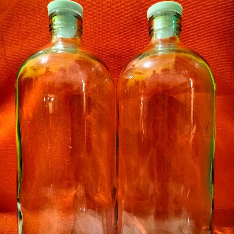 Paket botol 1 liter 10pcs/botol kaca 1000ml/ botol jamu/boto - Shop ...