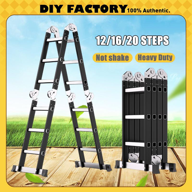 Folding ladder heavy duty aluminium ladder foldable 12 16 20 - TikTok ...