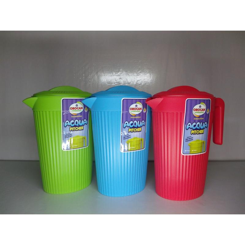 #9601 Orocan Corrugated Pitcher 2 Liters Drinkware Jugs Multicolor ...