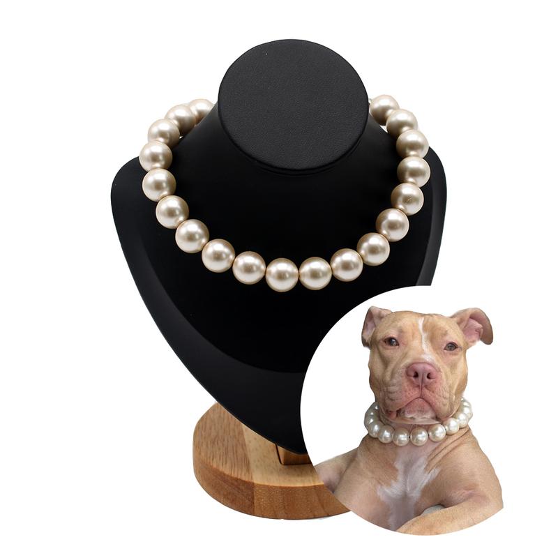 Dog Pearl Collars for Large Dogs Cats Pet Necklace Jewelry Chihuahua ...