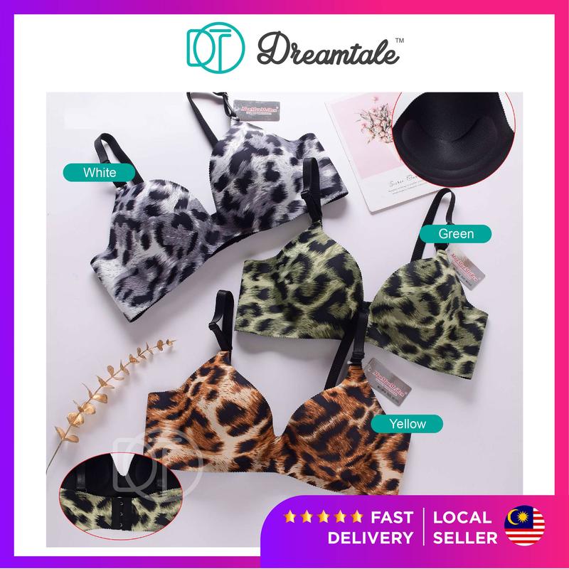 [CD Cup] Dreamtale Bra Wanita Dreamtale Women Bra Leopard Wireless ...