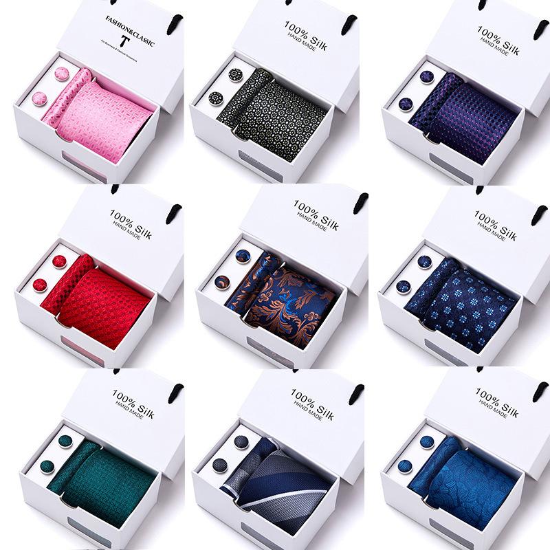 Tie 🌈 Men's Tie Set Gift Box 5-Piece Suit Team Necktie Business ...