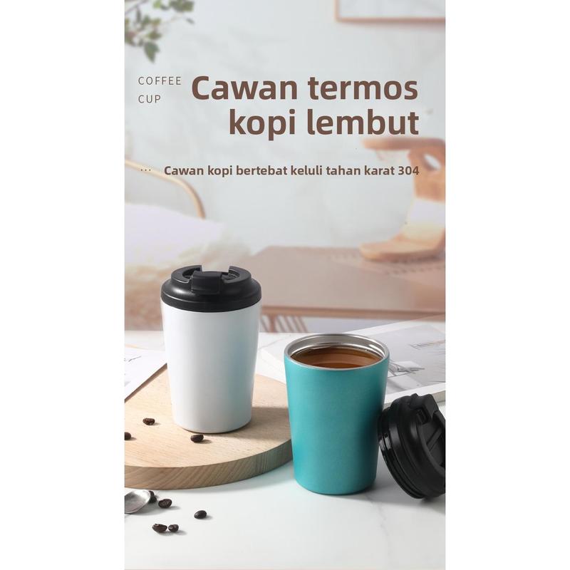 Termos Kopi 380ml - Cawan Stainless Steel 304 Tahan Panas, Kedap ...