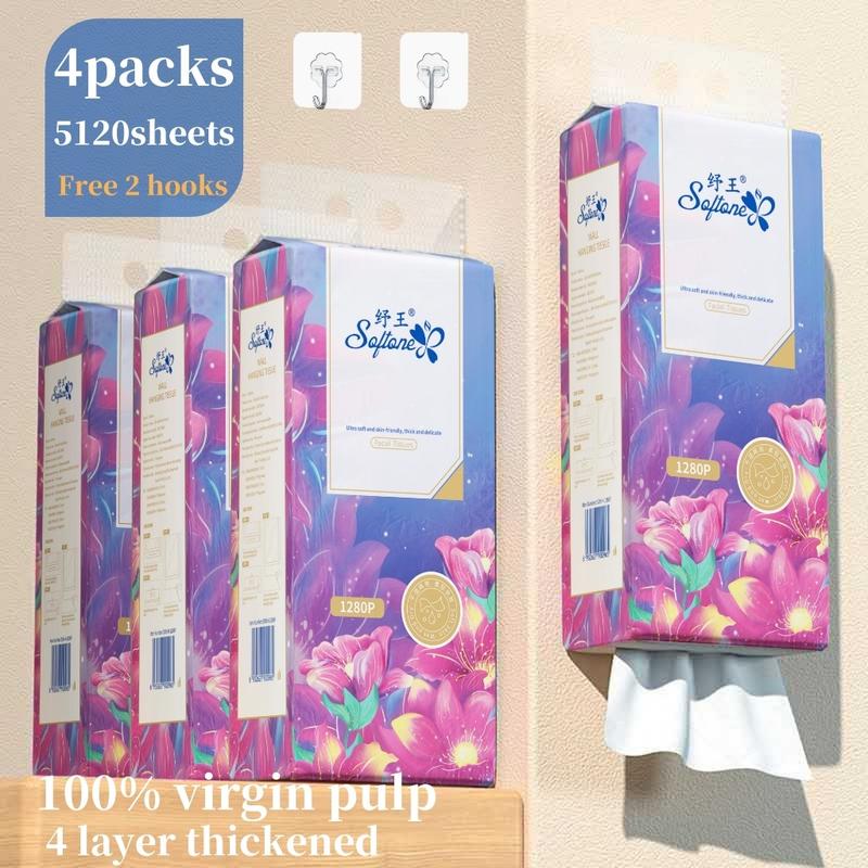 1280 Sheets 4Ply Jumbo Hand Paper Facial Tissue Paper Wall Hanging ...