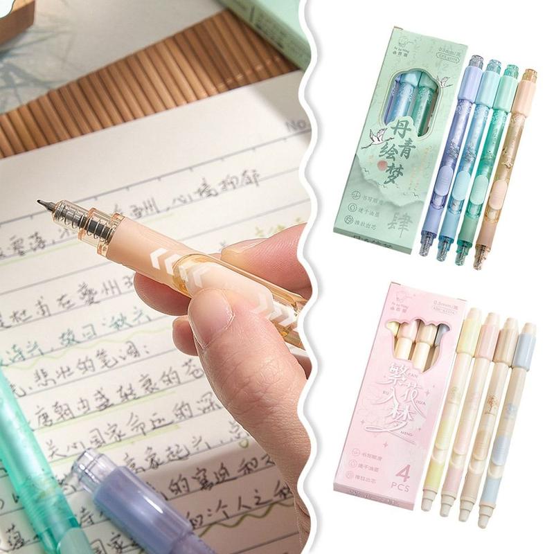 4PCS/Set New 0.5mm Gel Pen Quick Drying CS Pen Tip Neutral Pen - TikTok ...