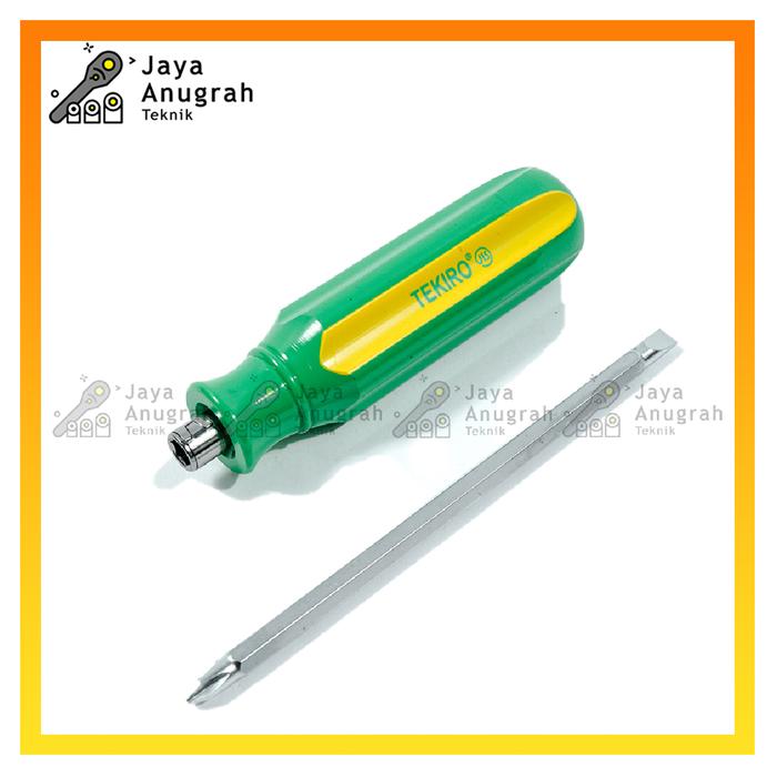 Jual Obeng Bolak Balik Tekiro +- / 2 Way Screwdriver / Obeng Plus Minus ...