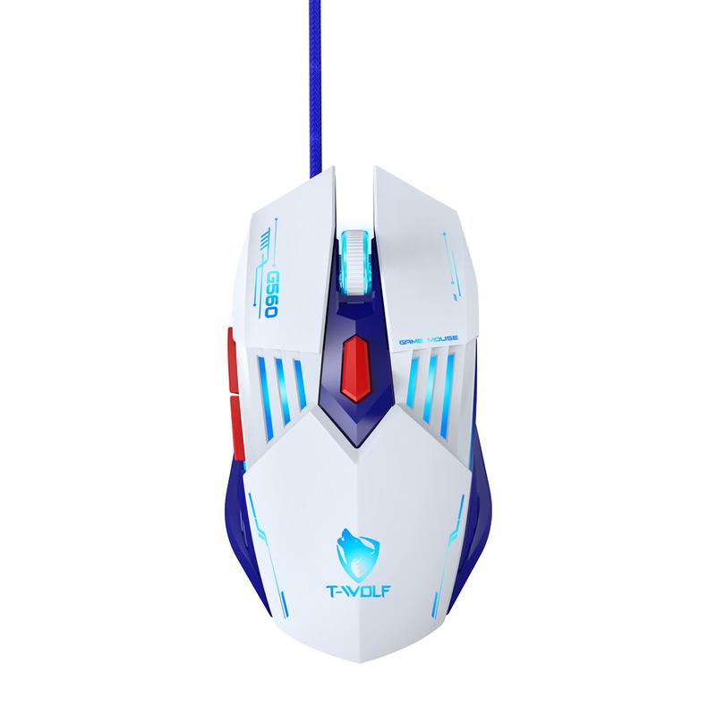 T-WOLF Lei Lang G560 gaming mouse, Mech blue style, luminous - TikTok ...