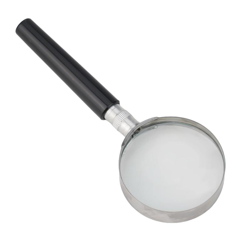 5X Magnification Handheld Magnifier Magnifying Glass Handle 50mm ...