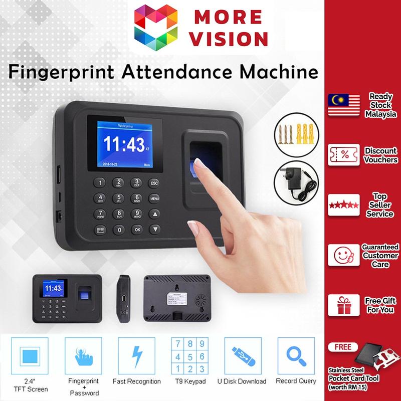 Biometric Fingerprint Attendance Machine Thumbprint Record Worker ...