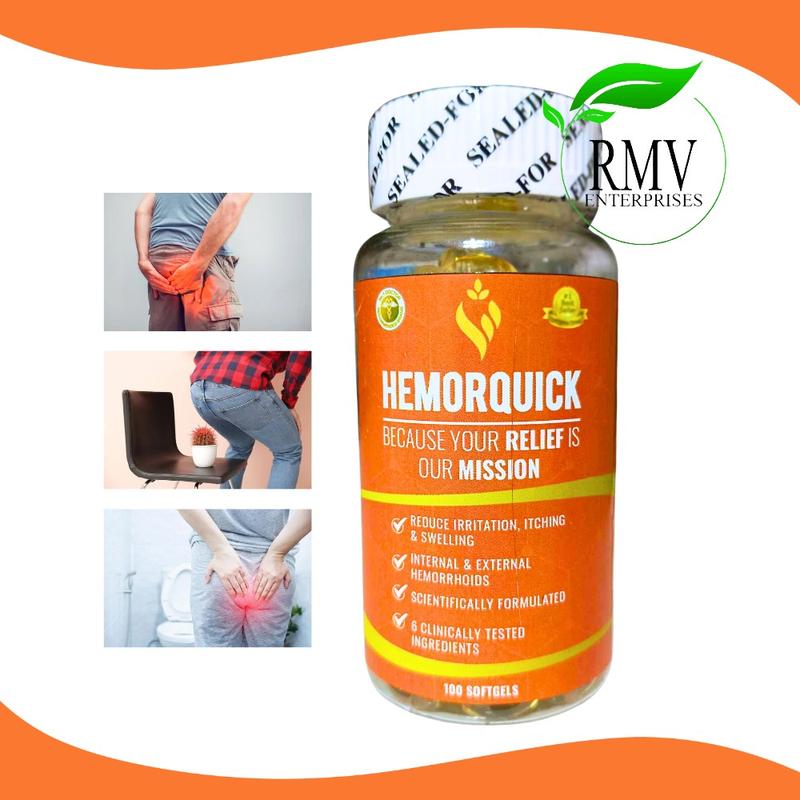 Hemorquick Reduces Irritation and Removes Hemorrhoids 100 softgel ...