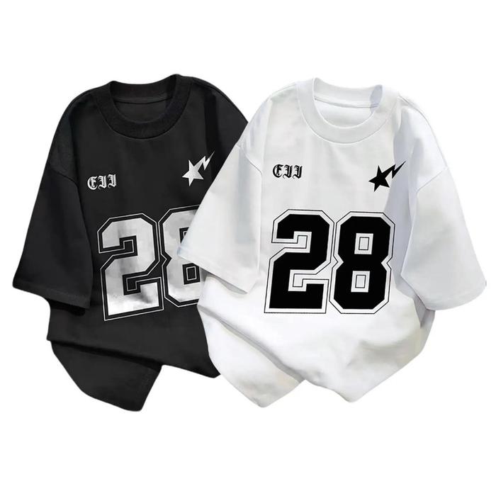 Promo T-shirt Unisex Jersey No 28 - Kaos Pria Wanita T-shirt Couple ...