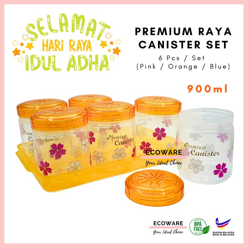ECOBAKE 6pcs Bekas Kuih Raya Set / Cookies Container Set / Bekas ...