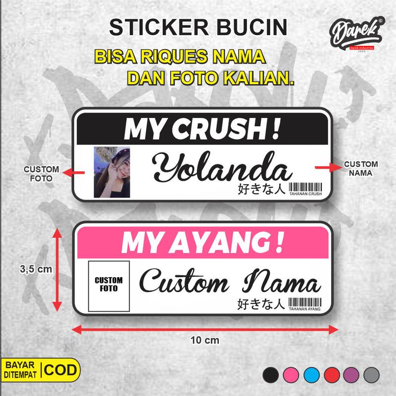 STICKER BUCIN CUSTOM AYANG ( 2PCS ) - Shop | Tokopedia
