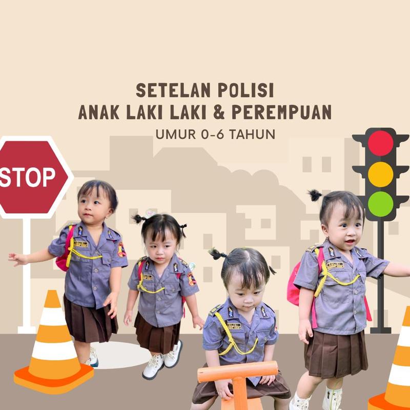 BAJU SERAGAM POLISI ANAK 0-6 Tahun - Shop | Tokopedia