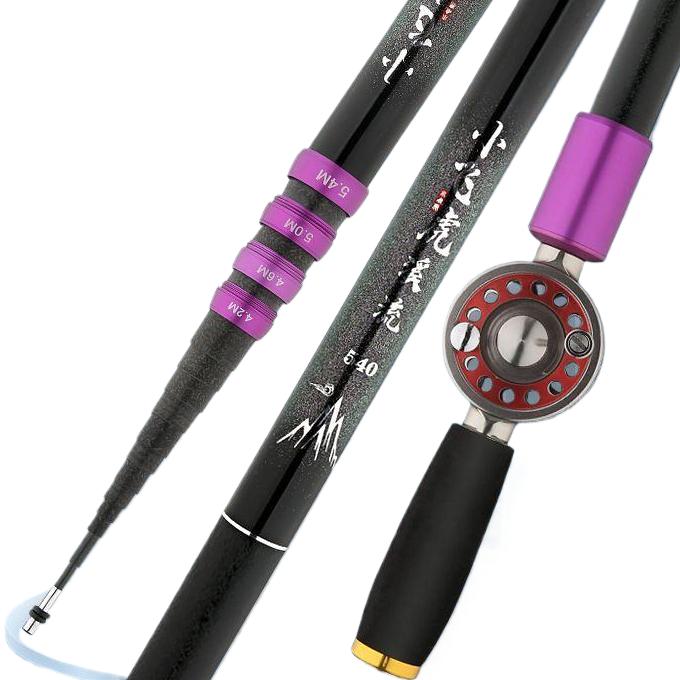 2.7-8.1m Carbon Telescopic Fishing Rod, Ultra Short Section Rod ...