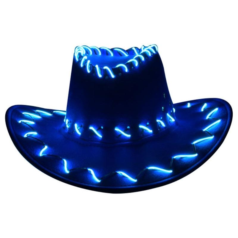 LED Top Hat Halloween Party Flash Cap Fedora Hat Women Headwear ...