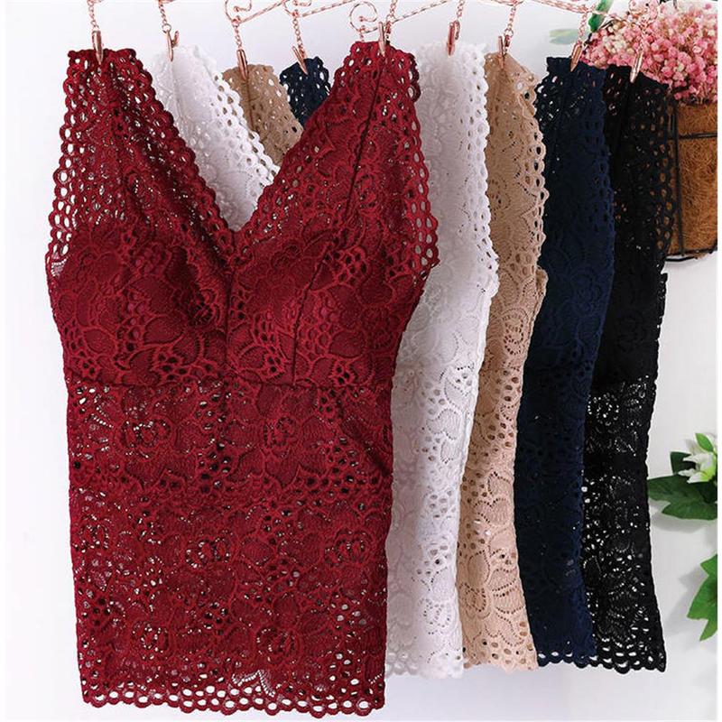 Summer Lace Beautiful Back Vest Style Womens V-neck Design Chest Wrap ...