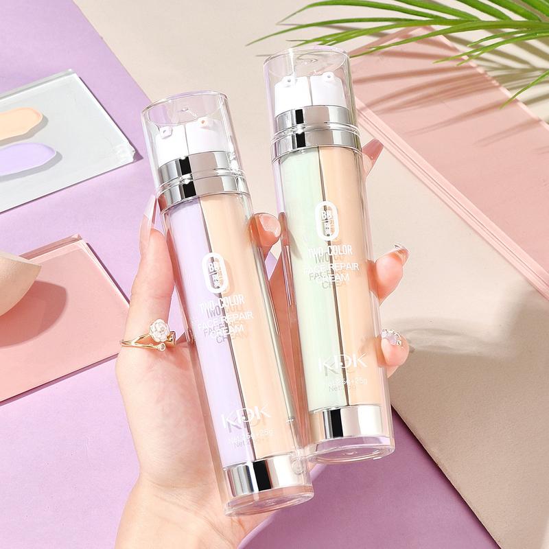 Two-Tone Primer + BB Cream Concealer Non-Cakey Dual-Tube Foundation ...