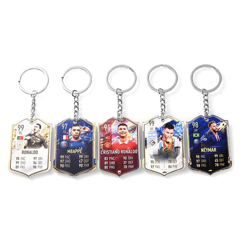 Soccer Players Car Keychain Football Scoring Card Keychain Soccer ...