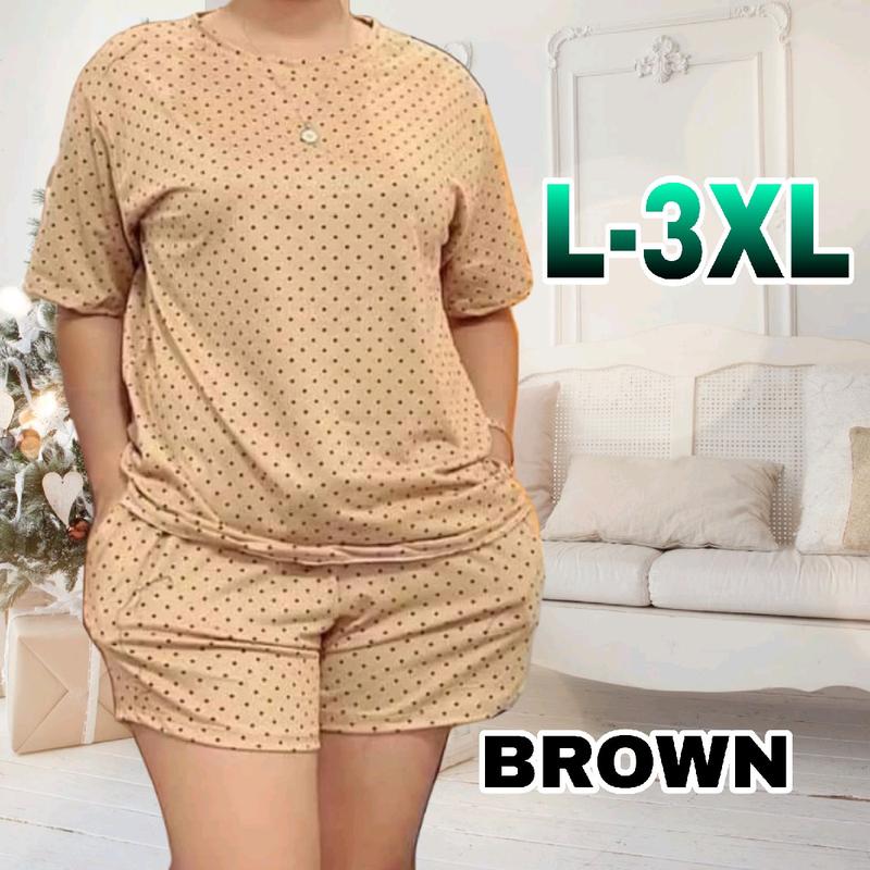 POLKA DOT TERNO SHORT HIGH QUALITY PRODUCT PLUS SIZE FIT UP TO - TikTok Shop Philippines