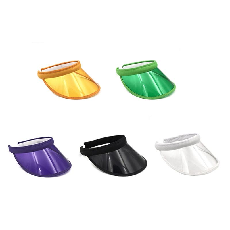 Clear Visors Clear Colored Plastic SunVisor Uv Protections Women ...
