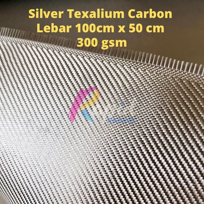 Jual Serat Carbon Warna Metalik Silver Texalium Karbon Fabric Twill ...