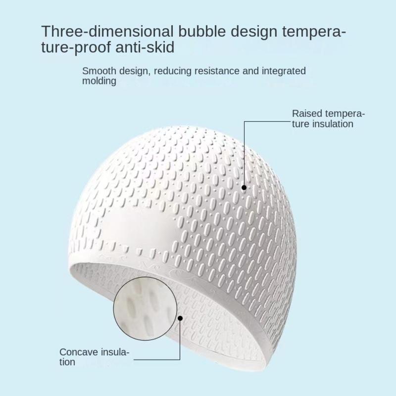 Quality Fashion Non-Slip Particle Bubble Swim Cap Water Sports - TikTok ...