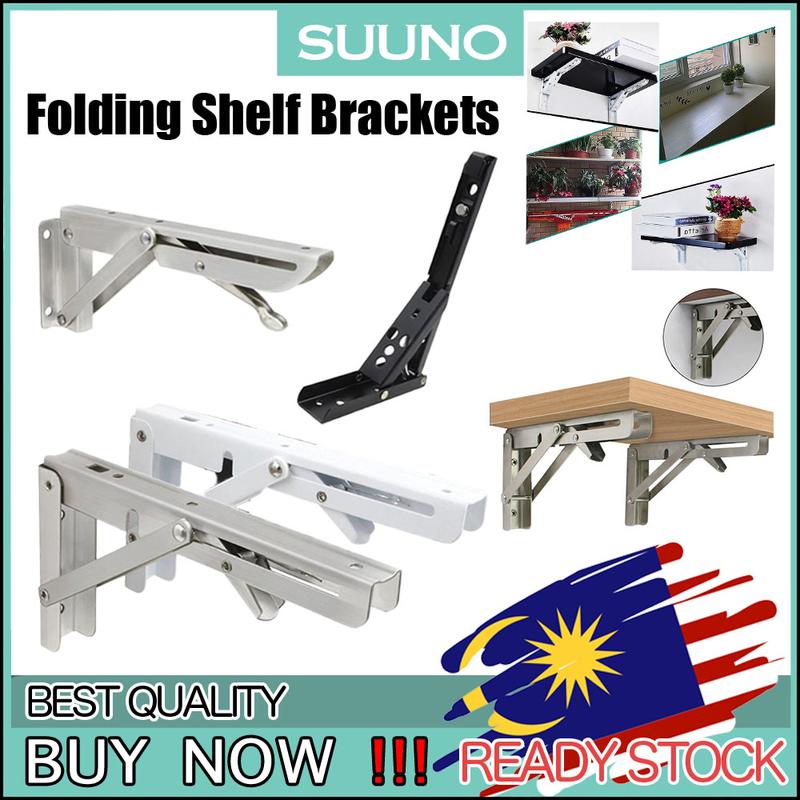 Folding Shelf Brackets Heavy Duty Metal Collapsible Shelf Bracket ...