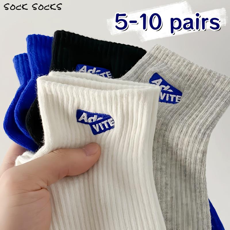 5-10 pairs men medyas men's cotton casual socks breathable and - TikTok ...