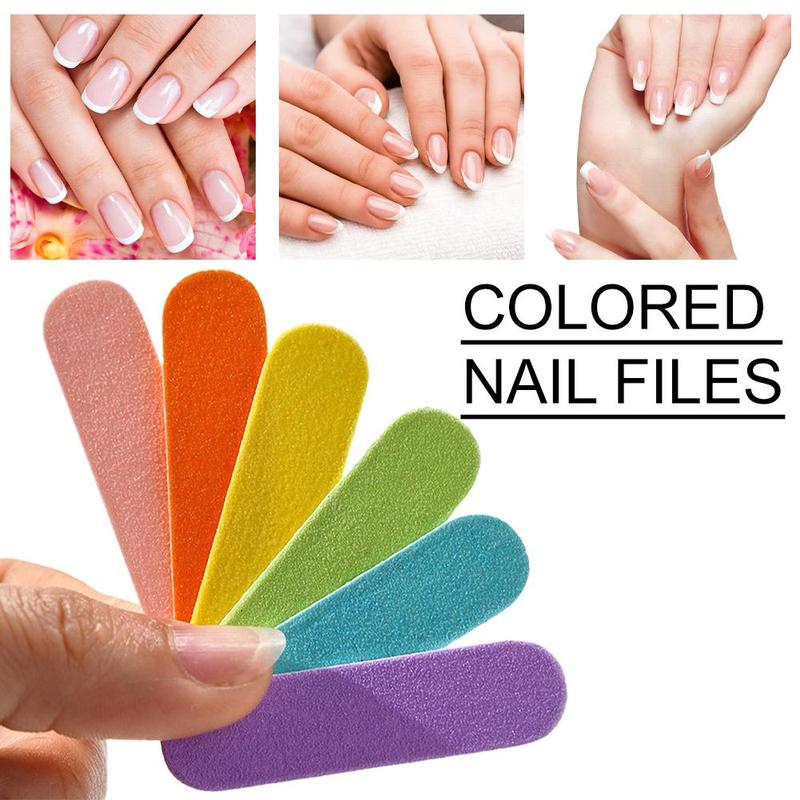 Color Nail File Mini 5cm Nail File Double Sided Nail Scrubs Nail ...