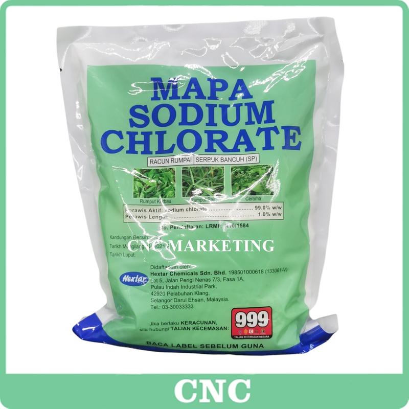1KG MAPA Sodium Chlorate /Chloride 99.0% Garam Racun Buluh Rumpai ...