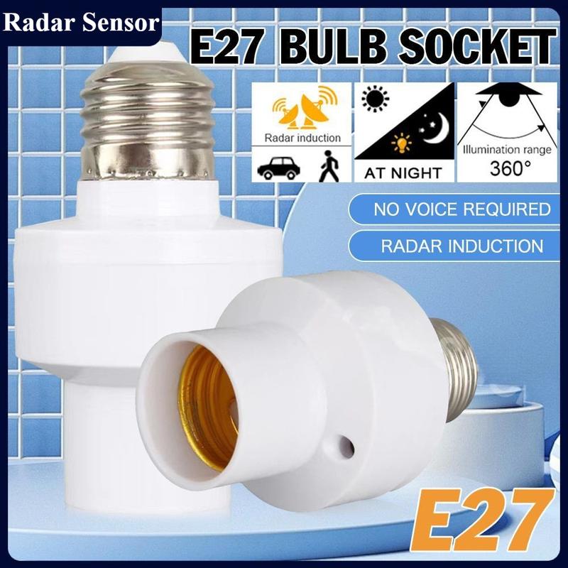 85-265V E27 Radar Sensor LED Bulb Socket Light Bulb Lamp Holder ...