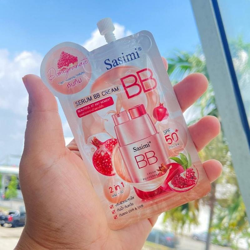 SASIMI SPF 50+PA+++ 2IN1 SERUM BB CREAM POMEGRANATE (S-12166) - TikTok ...