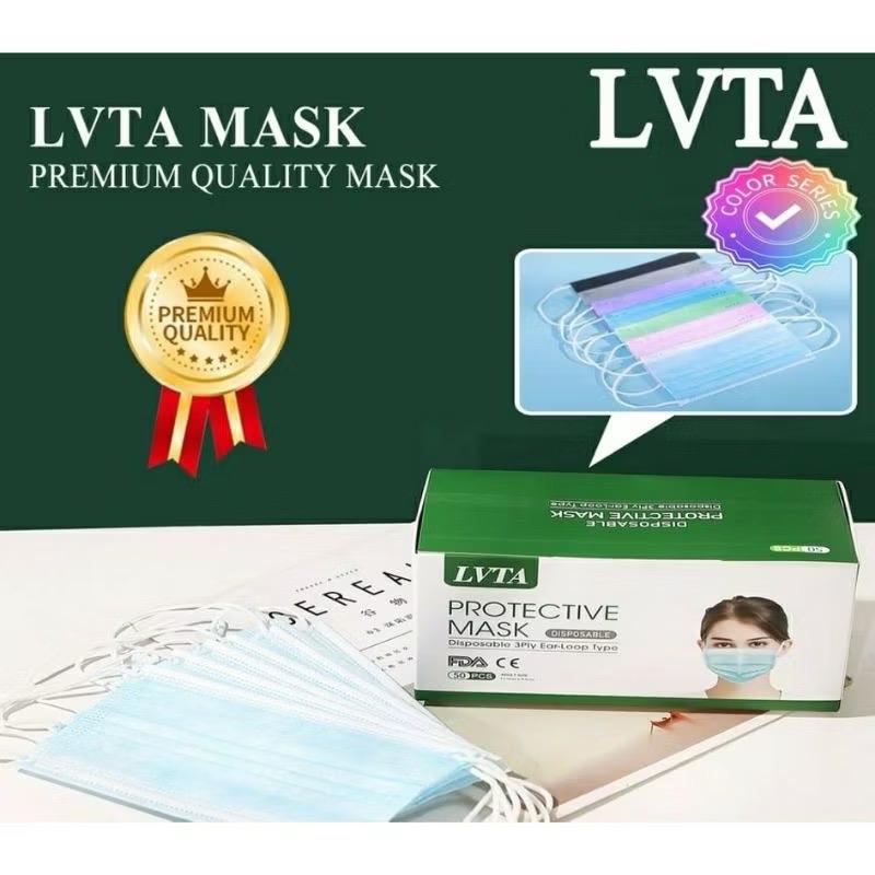 LVTA Non Woven 3 Layer Disposable Face Mask, 50pcs/Box, Blac - TikTok ...
