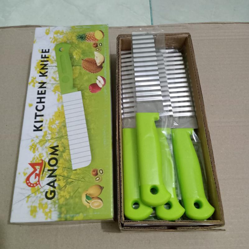 Pisau Gelombang Stainless-Alat Membentuk Potongan Kentang-Timun-wortel ...