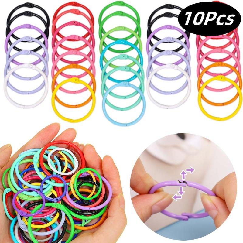 10Pcs Metal Colorful Open Loops Rings for DIY Jewelry Making - TikTok ...