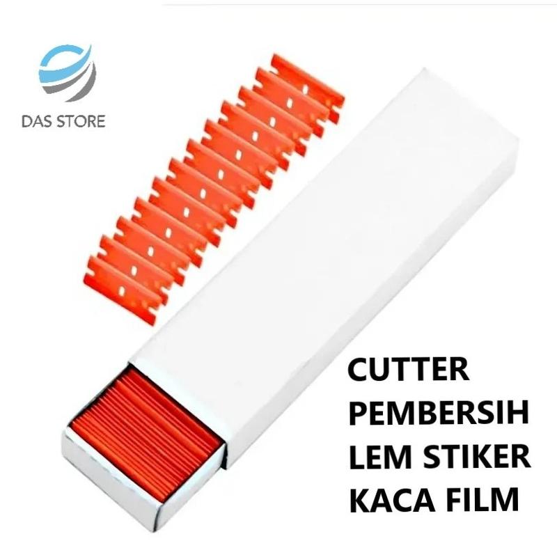 Pisau plastik isi ulang cutter pengikis pembersih lem stiker kaca film ...