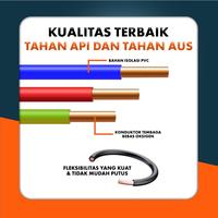 Promo MUSCLE COW Kabel NYA 50 Yard（45M） – 99.99% Tembaga Murni, 1x2.5mm ...