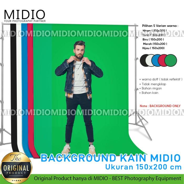 Jual Midio Background Kain Studio Foto Ukuran 150 x 200 cm Putih, Hitam ...