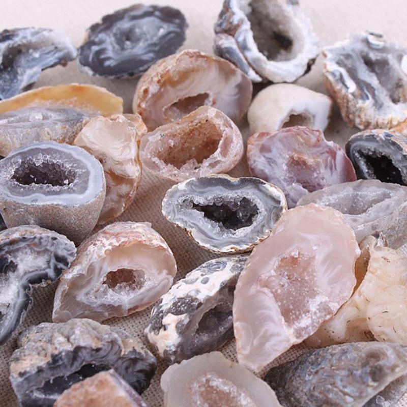 1Pcs Geodes Oco Agate Natural Crystals Druzy Halves Quartz Specimens ...