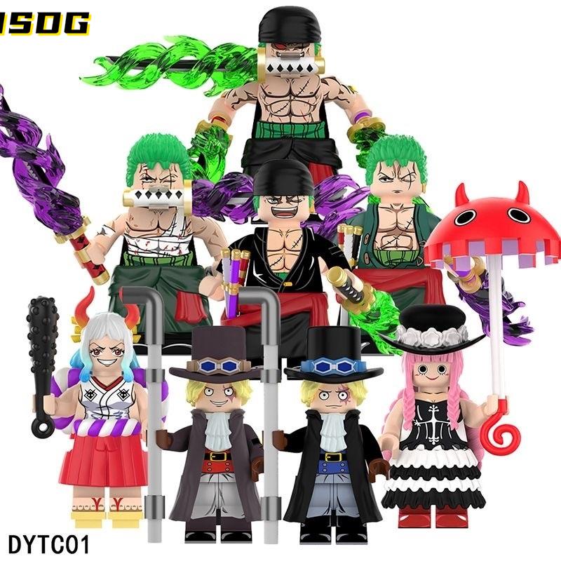 One Piece Figure Building Blocks Luffy Roronoa Zoro Cartoon Character ...